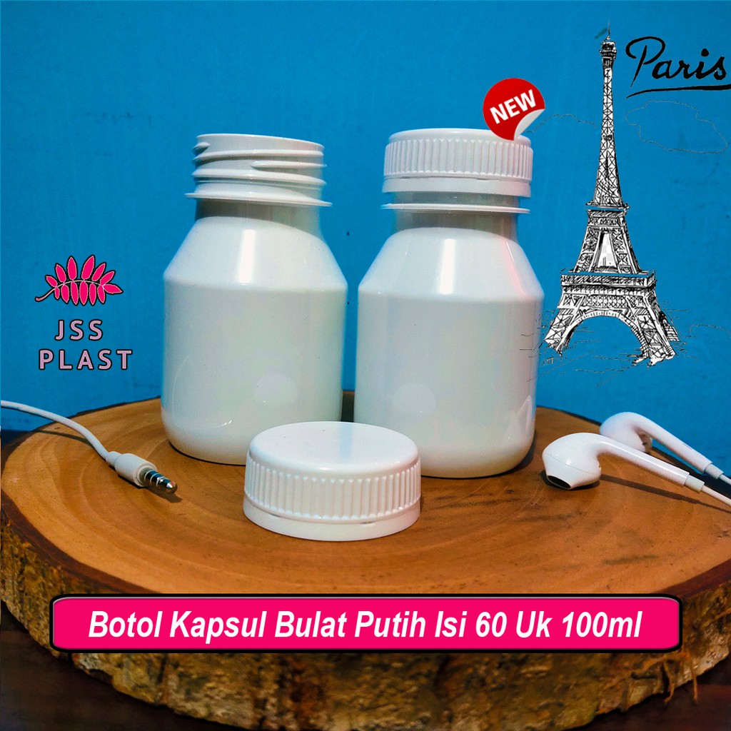 60-pack Capsule Bottle/DOVE Round CAPSUL Screw Cap Seal (100Ml ...