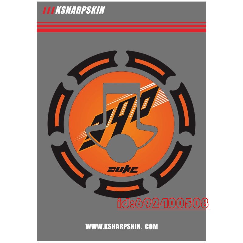 Applicable to KTM DUKE390 duke390 color fuel tank cap sticker 3m motor ...