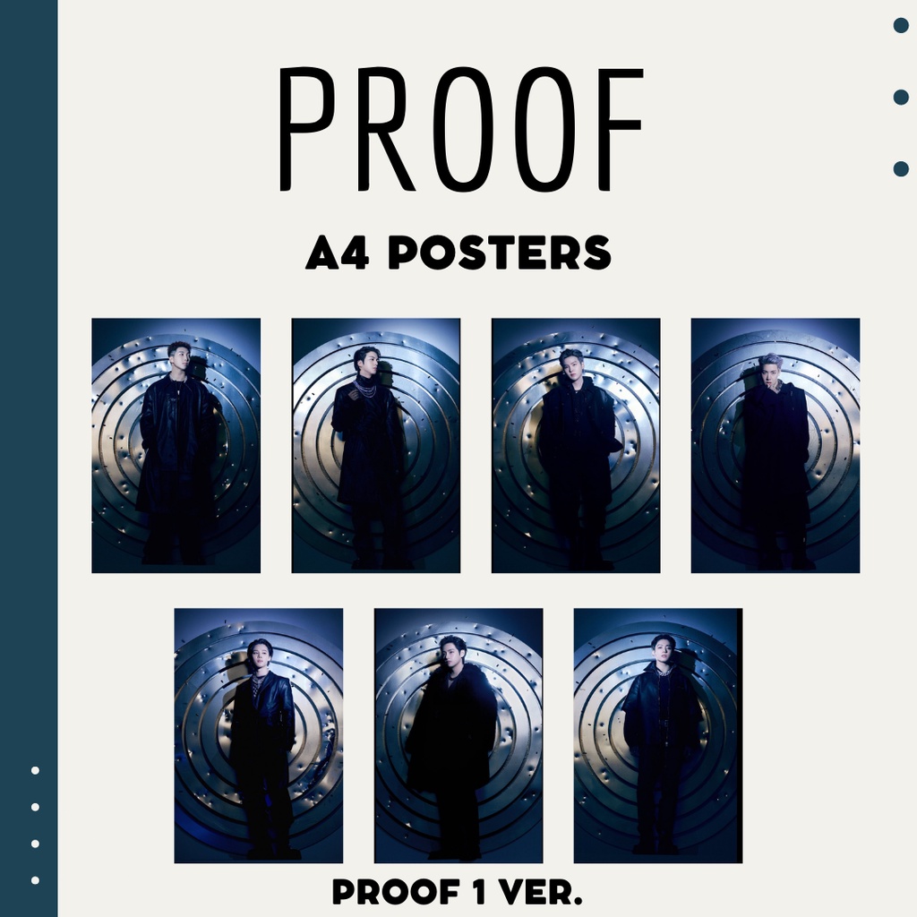BTS PROOF A4 Posters 7 Pieces per Set | Shopee Philippines