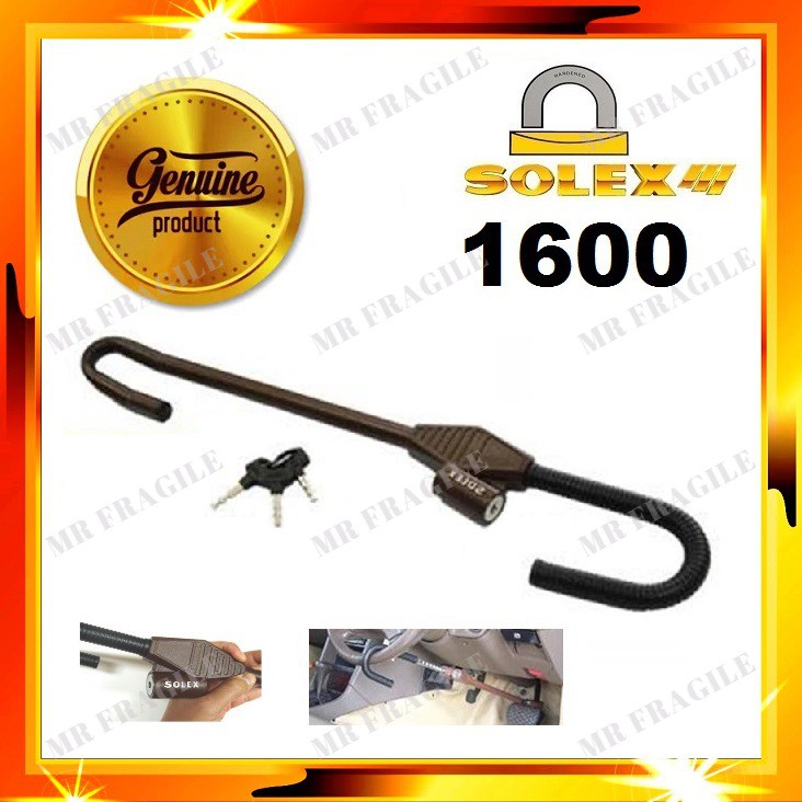 SOLEX 1600 STEERING & PEDAL CAR LOCK | Shopee Philippines