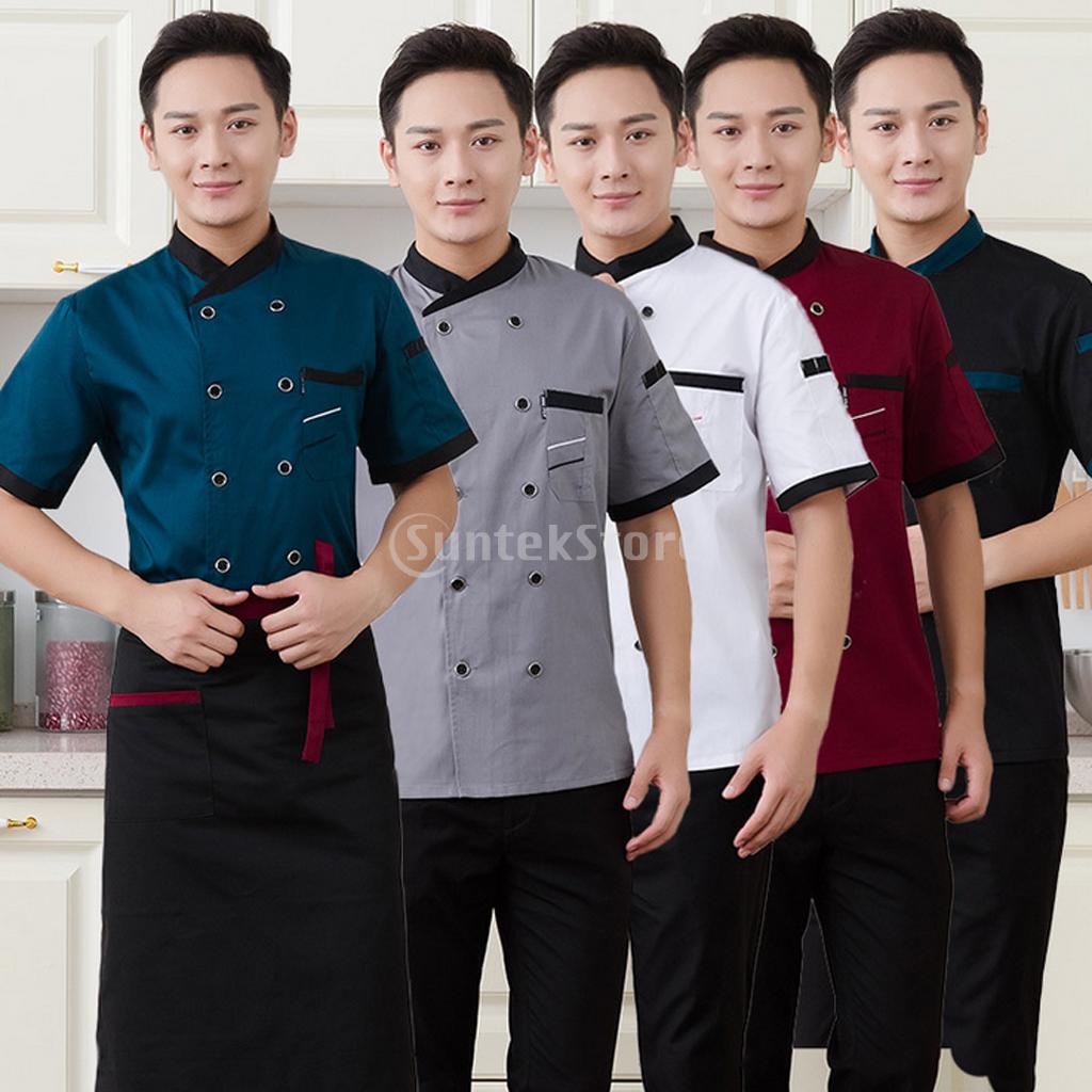 Professional Women's Mens Chef Jacket Coat Cafe Hotel Kitchen Work ...