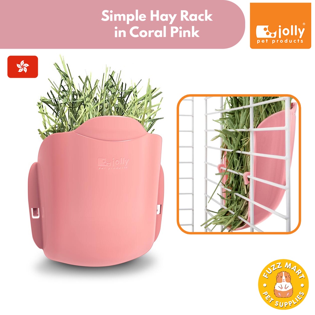 Jolly Simple Hay Rack in Coral Pink for Guinea Pig and Rabbit | Shopee ...