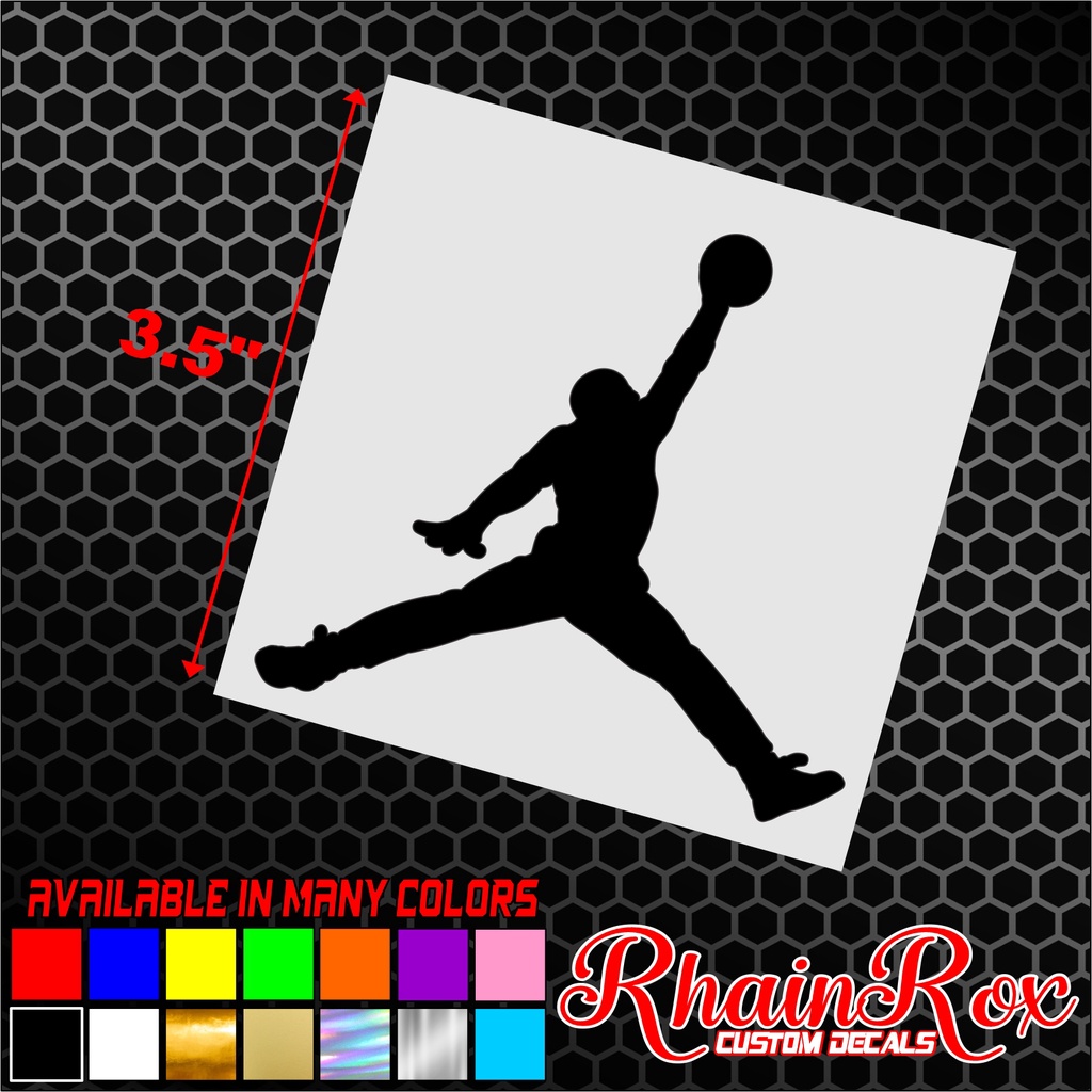 air jordan logo sticker single color diecut machine cut waterproof ...