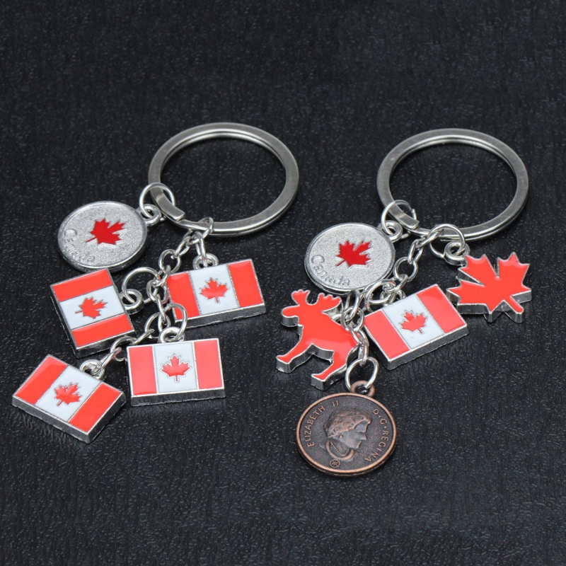 Canada flag key chain zinc alloy Keychain bag Pendant Key Holder Canada ...
