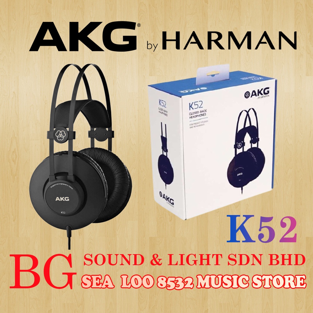 [ TOP SELLER PRODUCTS ] AKG PRO AUDIO K52 / K-52 OVER-EAR, CLOSED BACK, STUDIO HEADPHONES, MATTE ...