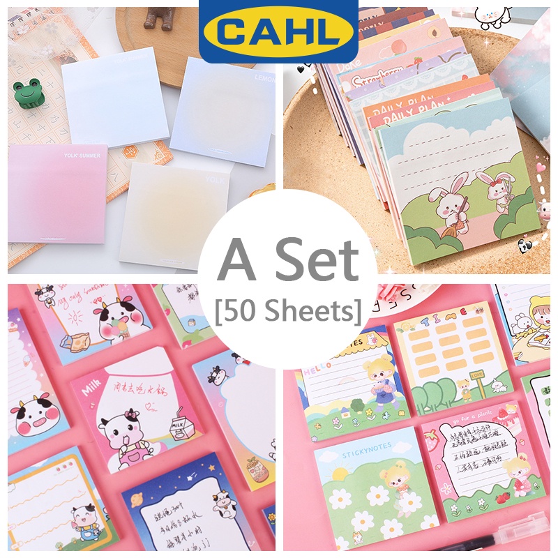 Sticky Notes 50 Sheets 3 x 3 Inch Memo Pad, Patterns Self-Stick Pads ...