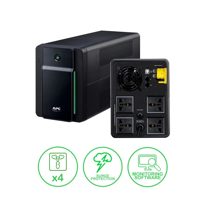 APC UPS 1600VA-900W Uninterruptible Power Supply (BX1600MI-MS, 4 ...