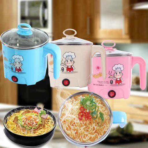 Super fast 2-in-1 mini hot pot (color and pattern varies according to ...