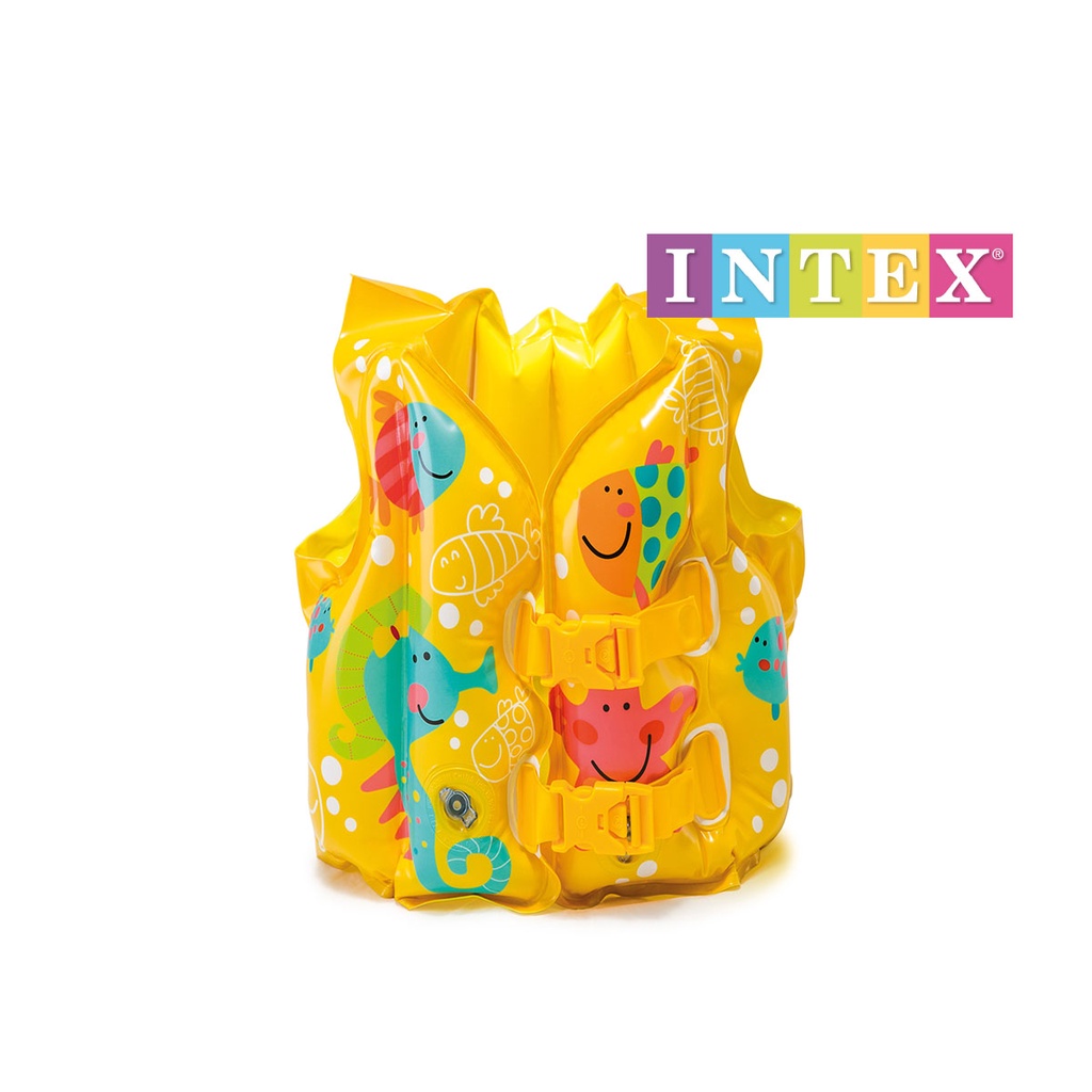 INTEX 100% Authentic Inflatable Swim Vest Tropical Buddies 16x12in ...