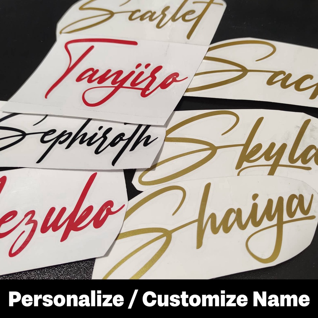 Personalize Script Signature Stickers Customize Cutout Decals for ...