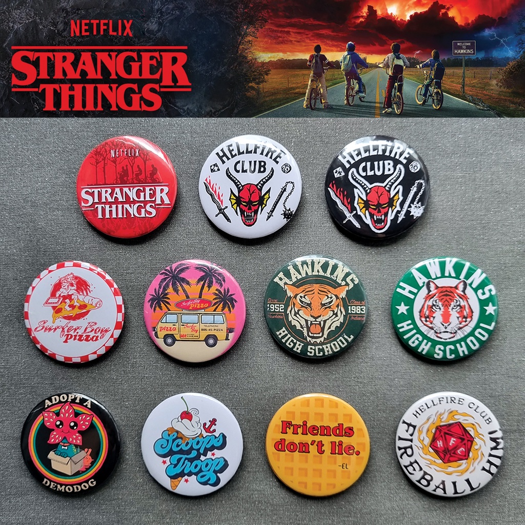 Stranger Things Button Pins | Shopee Philippines