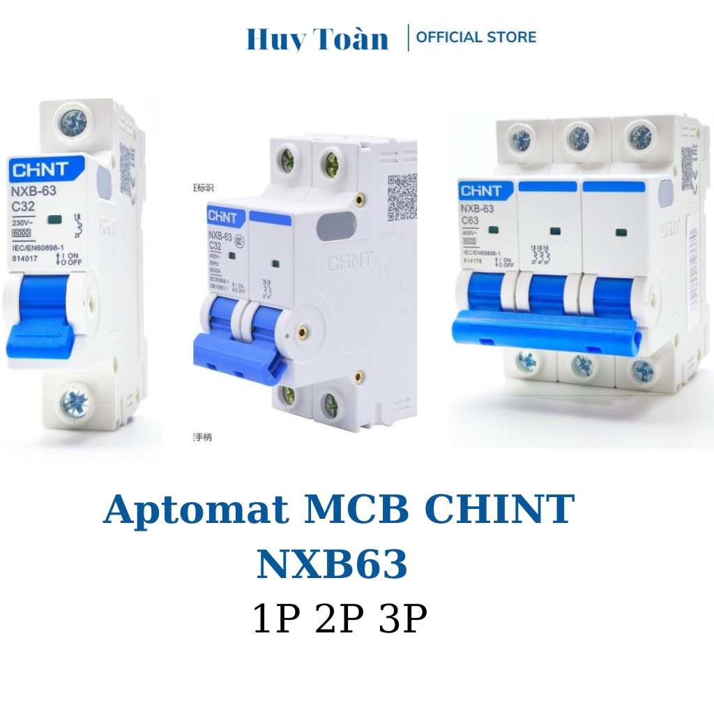 Aptomat MCB CHINT NXB63 1P 2P 3P C16A~C63A - CHINT circuit breaker of all kinds | Shopee Philippines