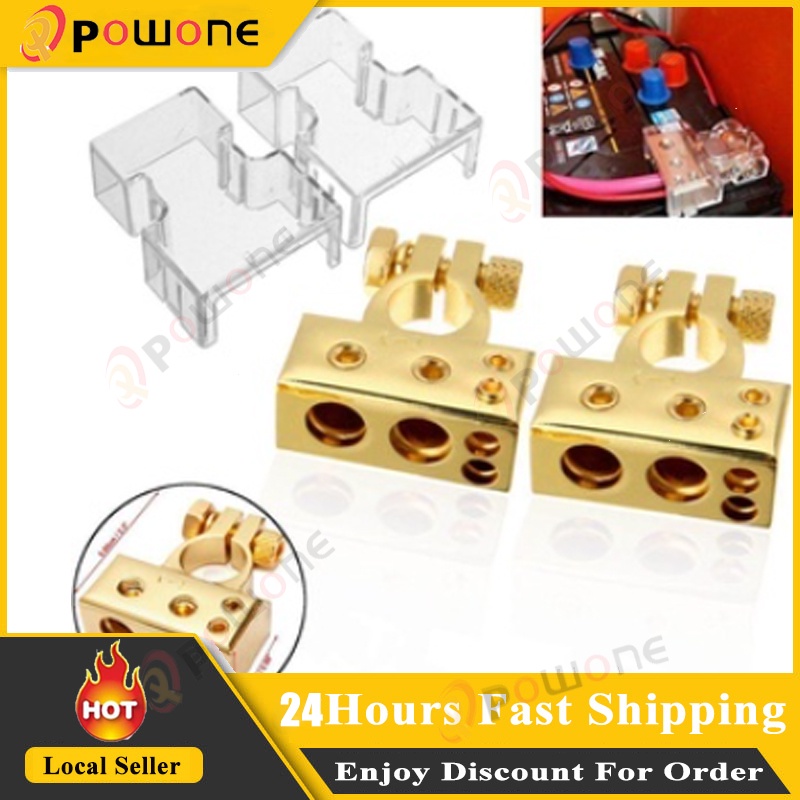4/8 Positive & Negative Car Auto Electric Terminals Clamps Connector ...