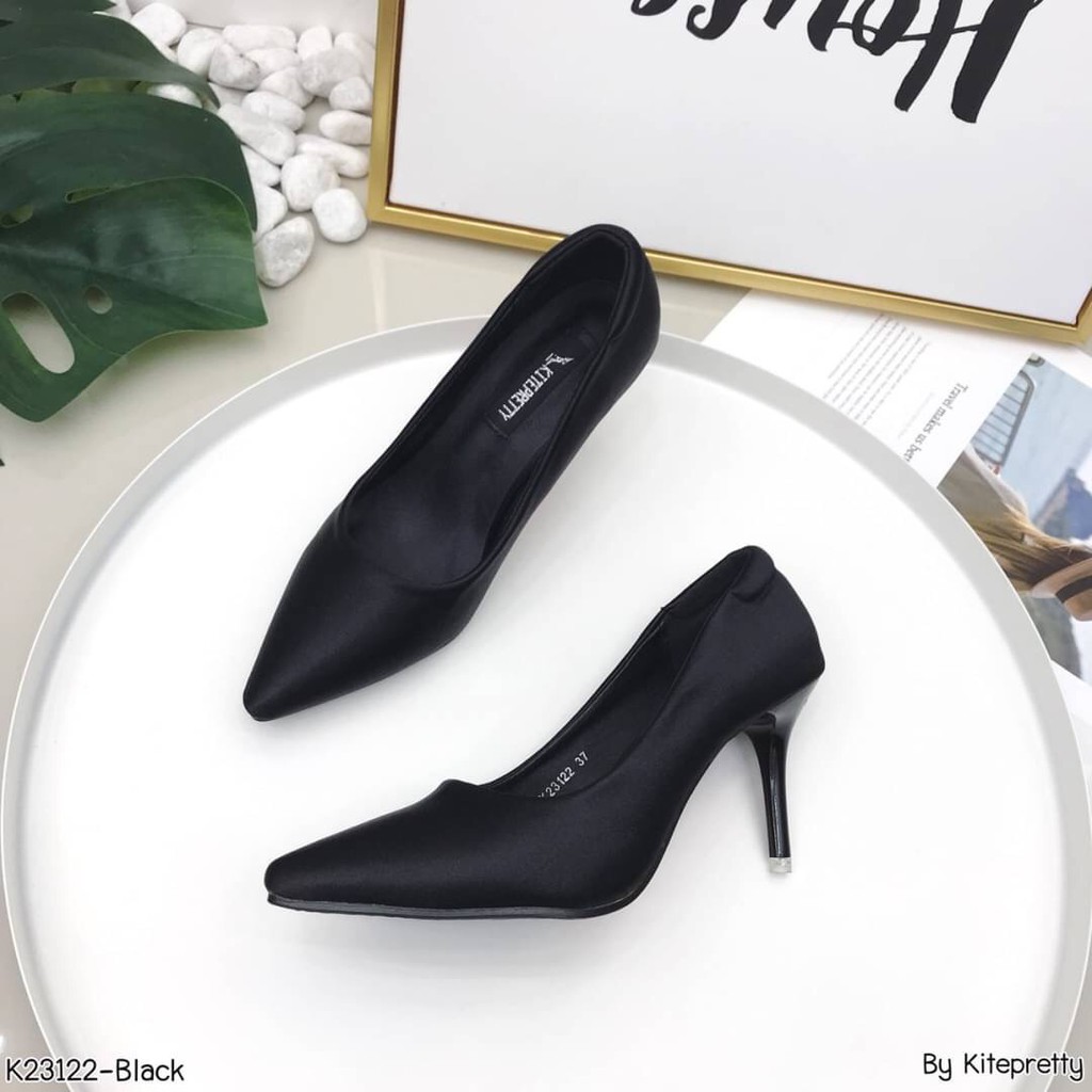 3 Inch High Heel Satin Cut Shoes K23122 | Shopee Philippines