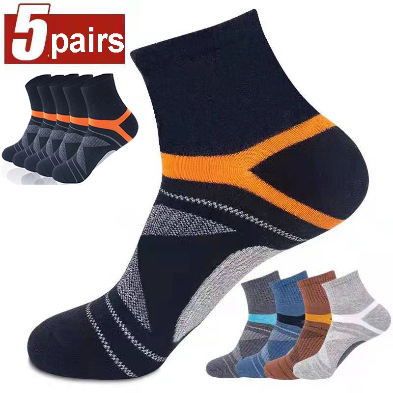 Spring High Quality 5Pairs/Lot Combed Cotton Men's Socks Autumn Casual ...