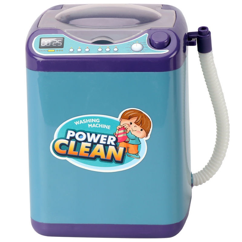 Mini Electric Washing Machine Toy Simulation Sound Effect Drainable ...