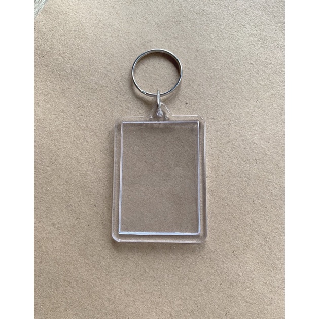 Wholesale Crafting Gift Clear Photo Frame Holder Plastic Keyring Double ...
