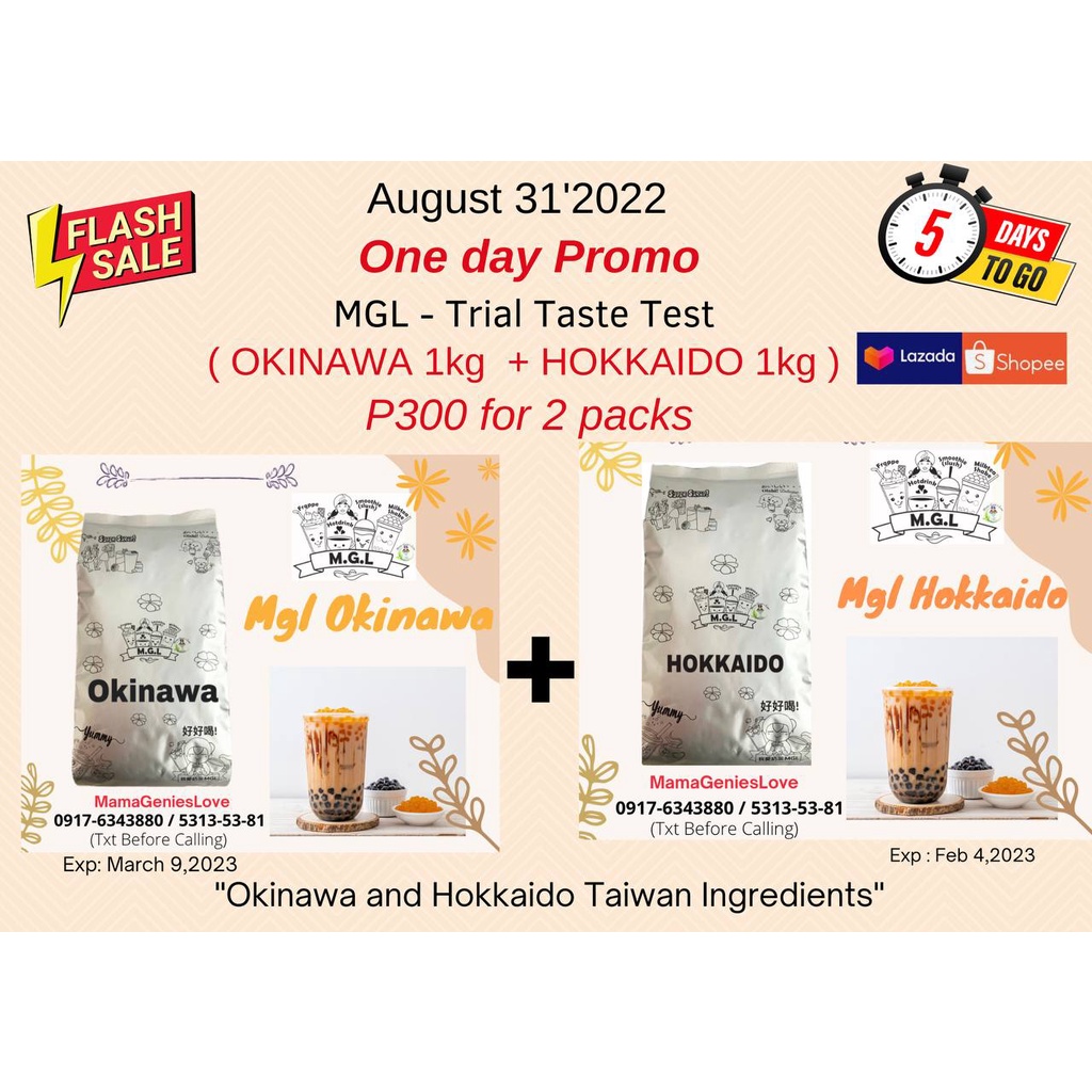 MGL TRIAL TASTE TEST ( OKINAWA 1kg + HOKKAIDO 1kg ) | Shopee Philippines