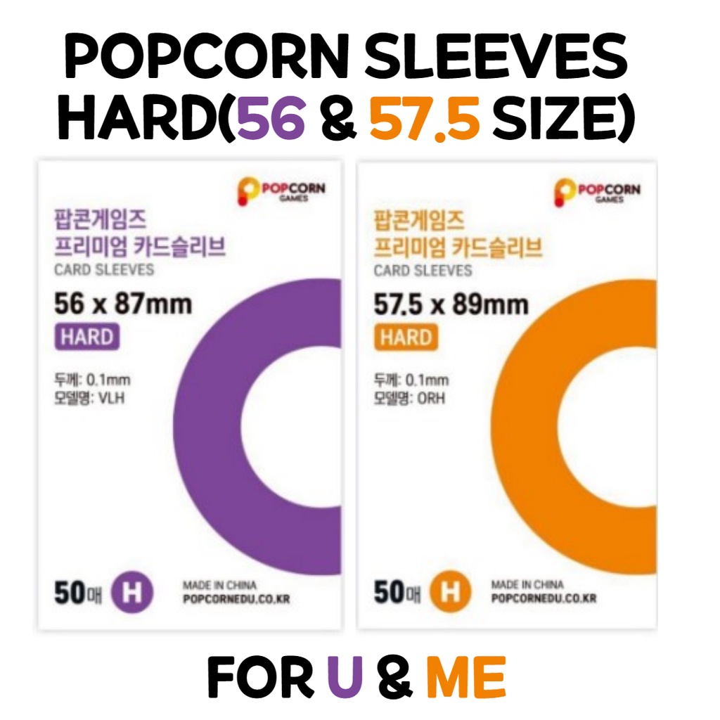 HARD Popcorn sleeves for KPOP photocard Hard sleeves 56X87 & 57.5X89 SIZE | Shopee Philippines