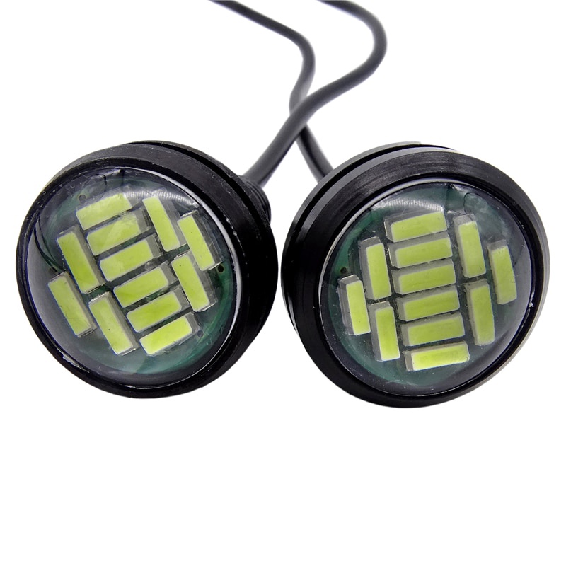1Pcs Eagle Eye LED 4014 12SMD 23MM Daytime Running DRL Backup Light Car ...
