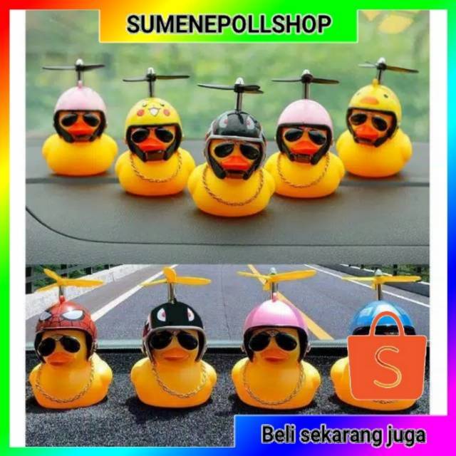 Duck Helmet Propeller led emoticon emoji spring doll Imported Materials ...