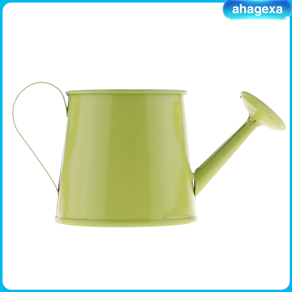 Hand Size Mini Pastoral Colorful Tin Flower Pot Watering Can Pot ...