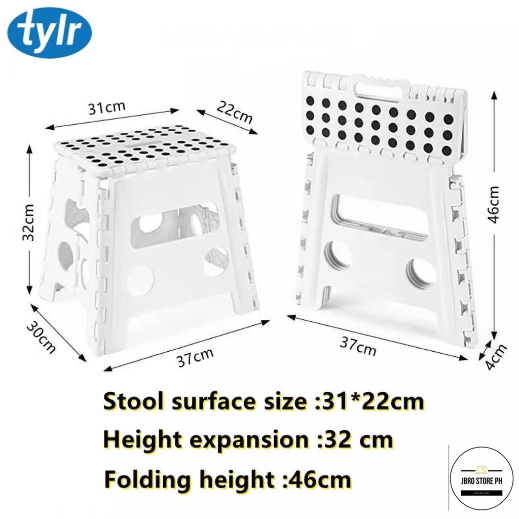 TYLR Folding Step Stool / Black+Decker Folding Step Stool / Camping ...