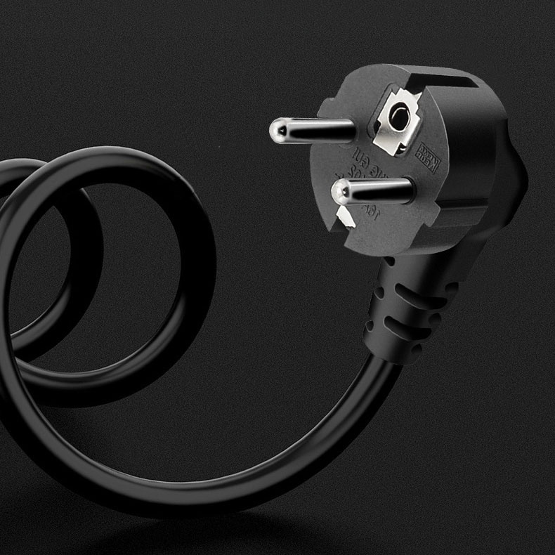 Round EU Plug Power Cable Cord PC Power Extension Cord for Projector PC ...