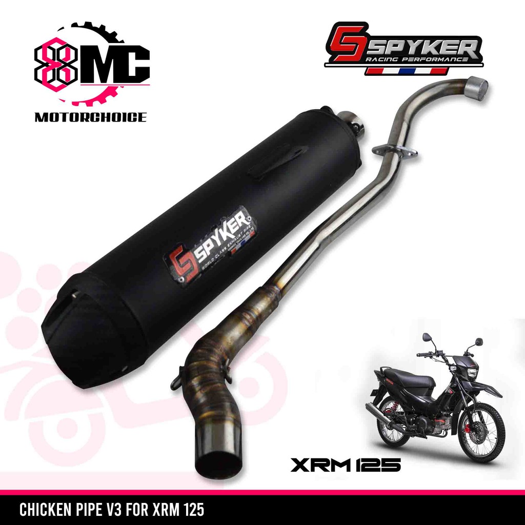 SPYKER Pipe V3 for Honda XRM 125 Full System Exhaust | Shopee Philippines