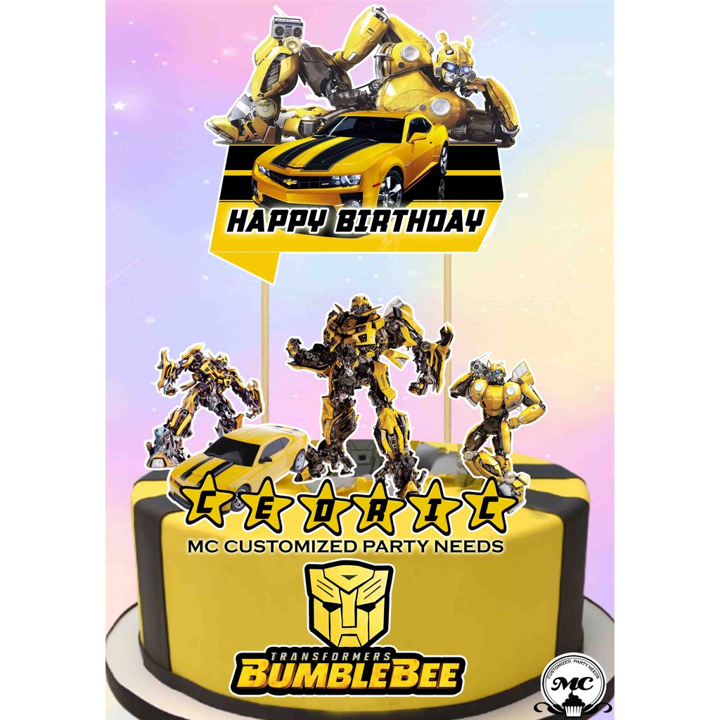 TRANSFORMER THEME (bumble bee) cake topper | Shopee Philippines