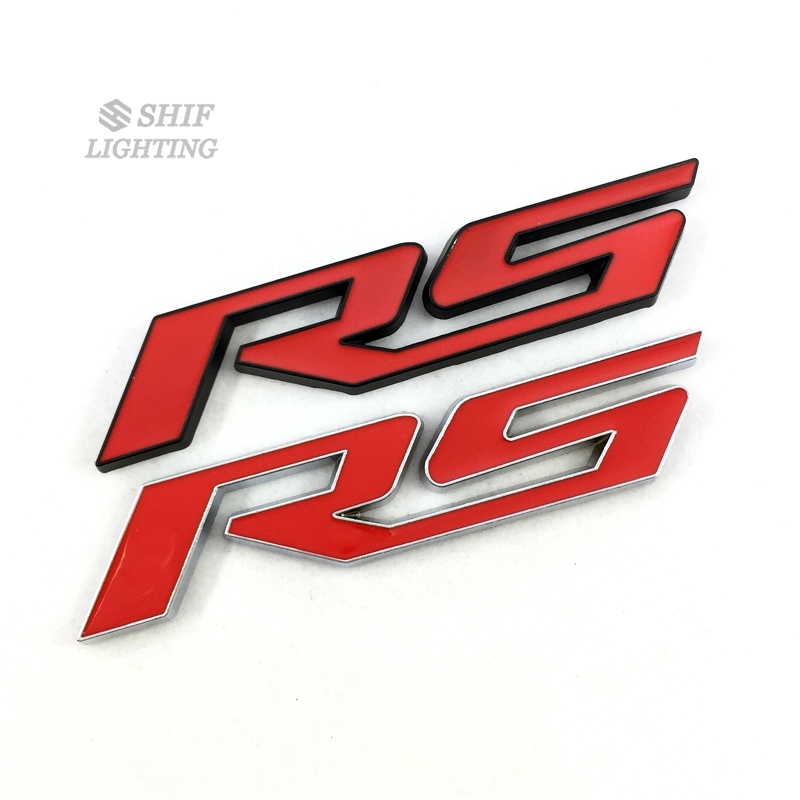 1 x Metal R5 RS Logo Car Auto Side Fender Rear Trunk Lid Emblem Sticker ...