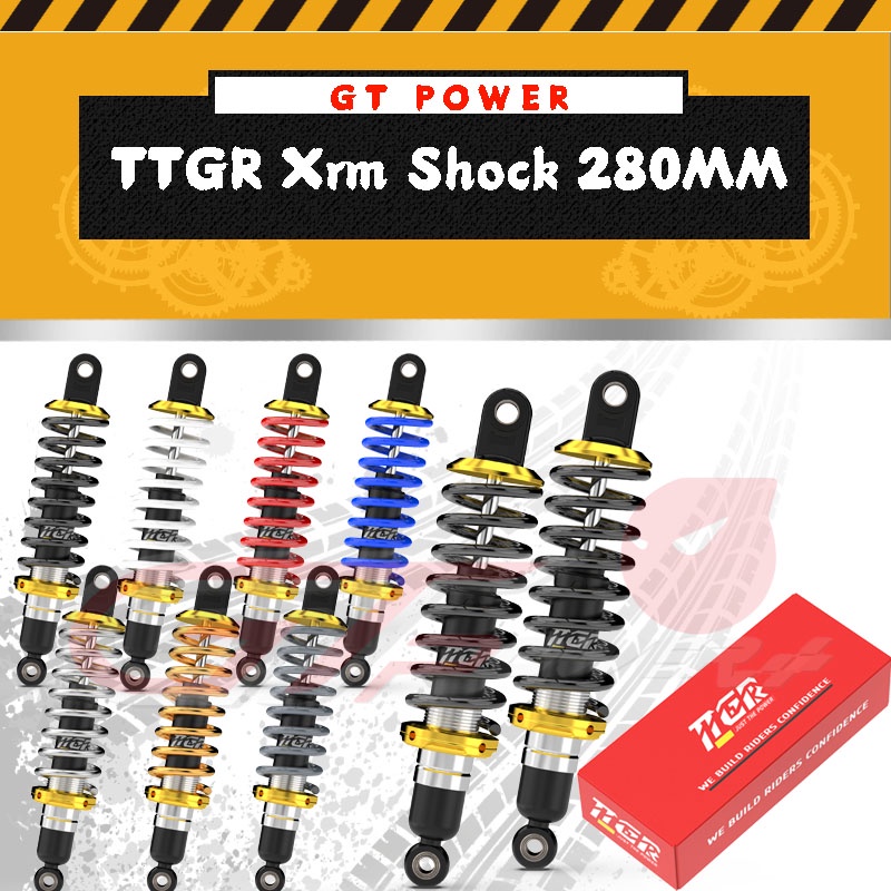 TTGR Rear Shock Set 280MM Set (2Pcs) XRM/WAVE/SMASH/SHOGUN/VEGA/CRYPTON ...