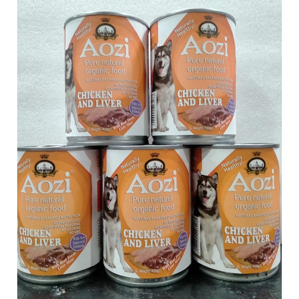 AOZI DOG ORGANIC WET FOOD IN CAN 430g - SET OF 5 | Shopee Philippines