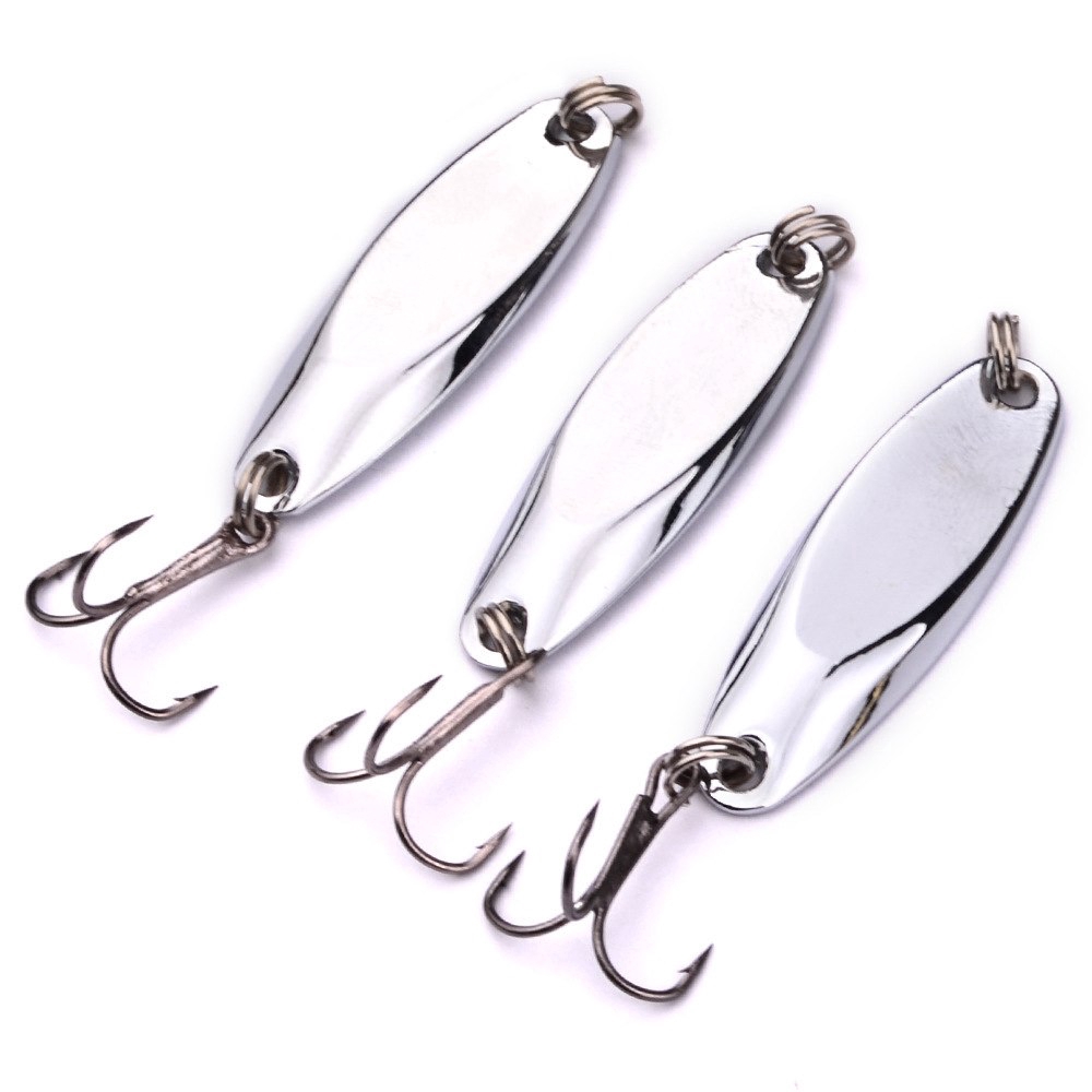 Metal Hard Bait Spinner Spoon Sinking Sea Fishing Lure Artificial Bass ...