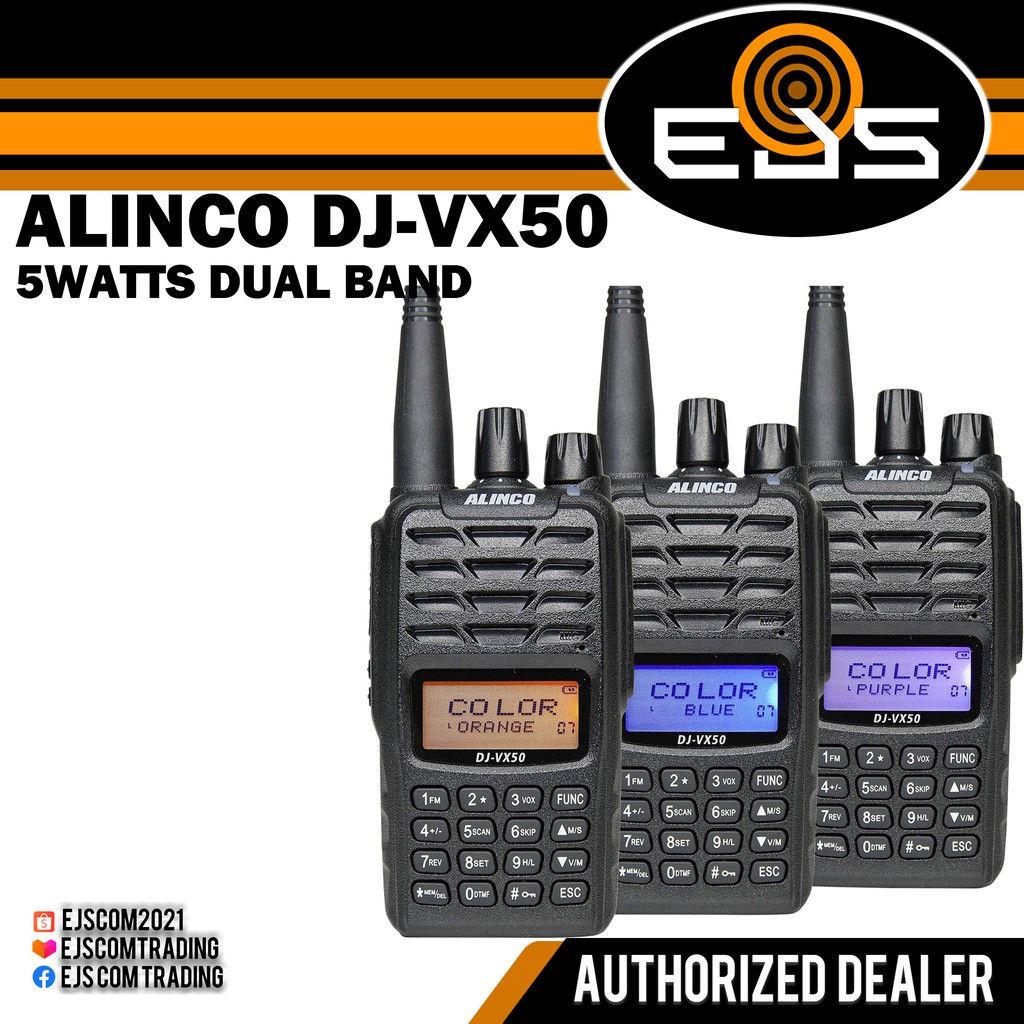 ALINCO VX-50 DUAL BAND 5 WATTS PORTABLE RADIO IP67 Rated (Dust and Water Protection) | Shopee ...