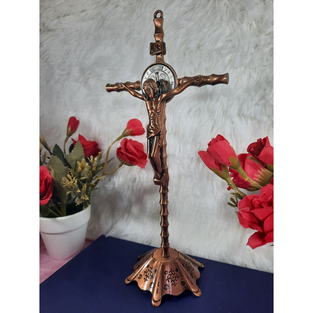 JESUS IN CROSS CRUCIFIX CROSS STAND / | Shopee Philippines