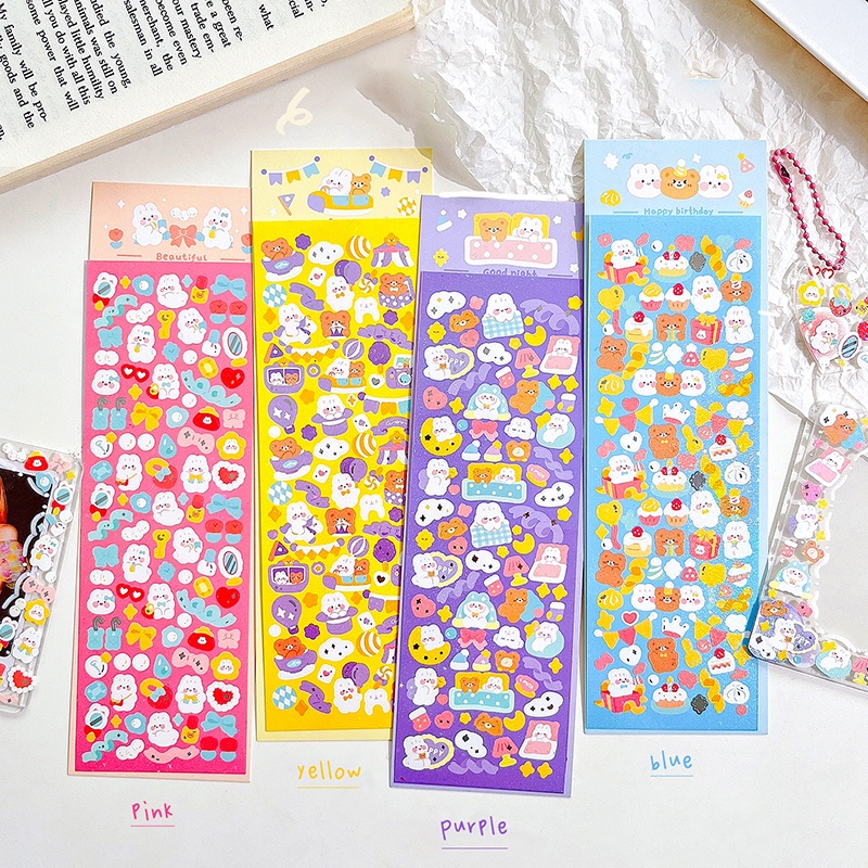 Cartoon Pet Series Shiny DIY Stickers Waterproof PVC Deco Material ...