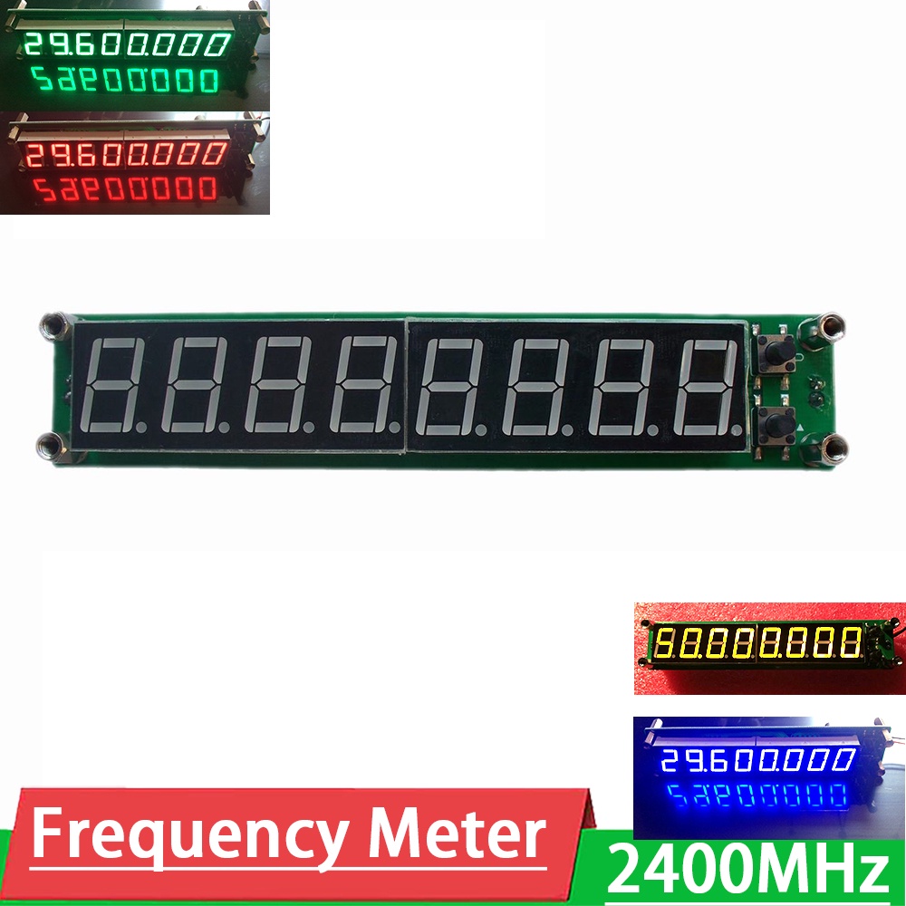 PLJ-8LED 0.1MHz~2400MHz Frequency Counter Tester METER measurement LED ...
