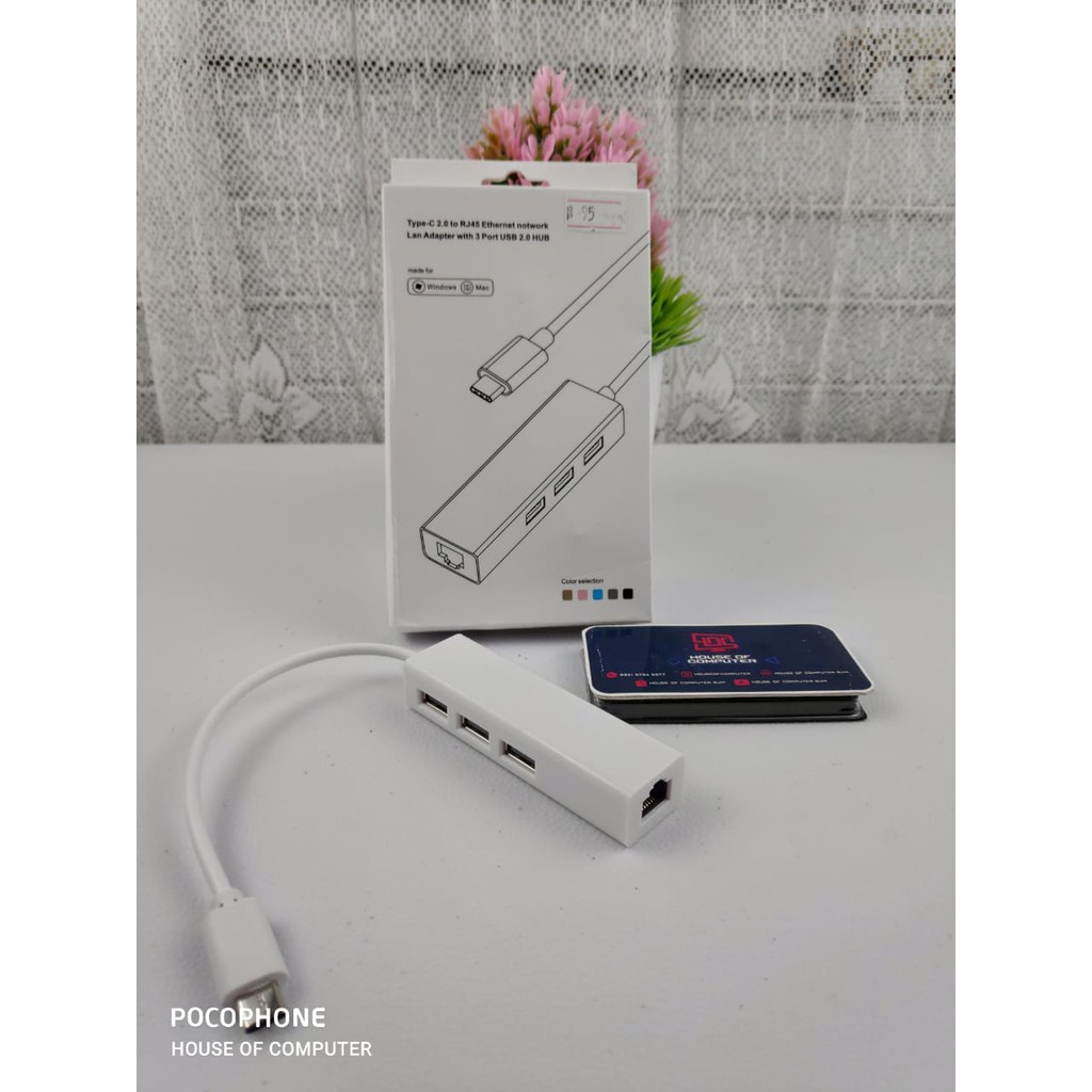Type c 3.1 + usb thub 3 port to lan adapter | Shopee Philippines