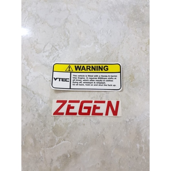 Honda engine vtec warning sticker | Shopee Philippines