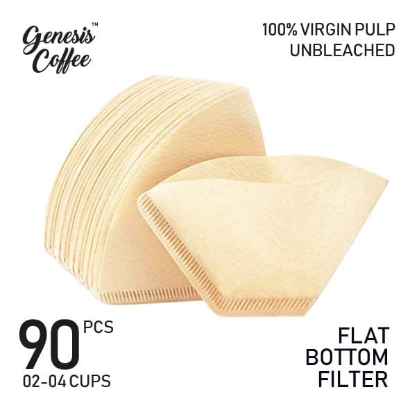 Flat BOTTOM 102 DRIPPER FILTER PAPER - UNBLEACHED 2-4 CUPS - JAPAN ...