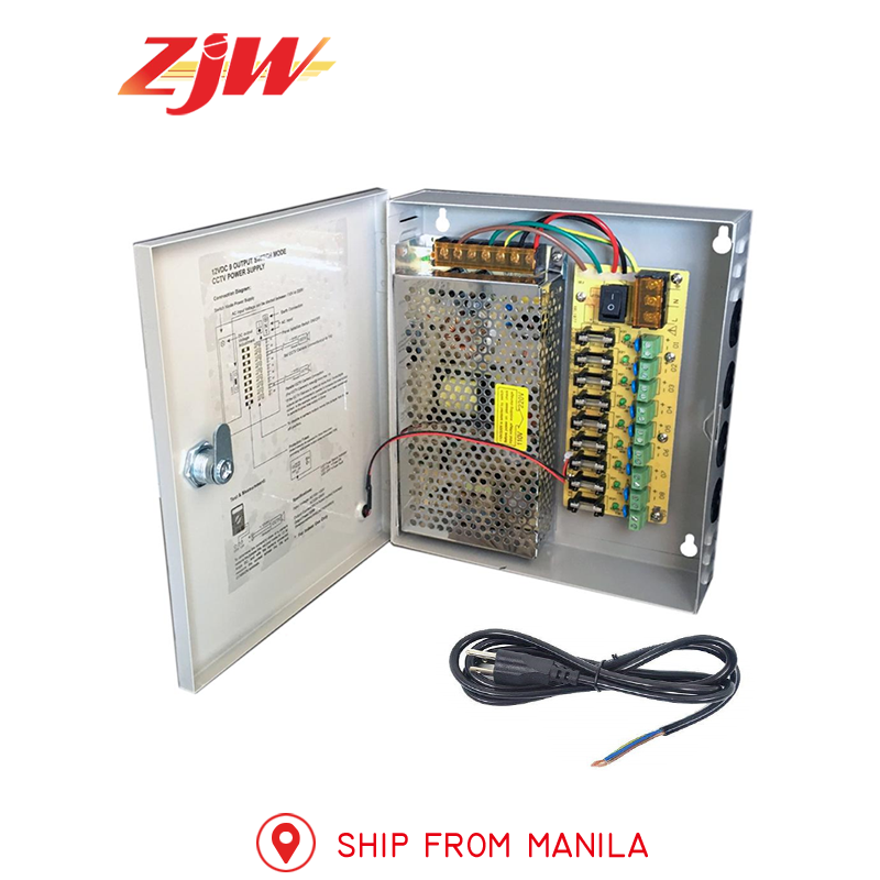 ZJW 9 Channel 12V 10A Fused Centralized Distributed Power Supply Power ...
