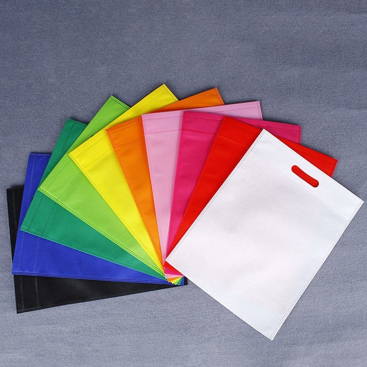 Flat Handbag Eco bag / Punch Hole bag Cut Eco Bags Random Color Grocery ...