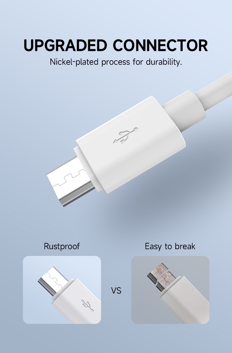 MORUI Romoss CB05A 1M Micro USB Cable 3A Fast Charge Cable Upgraded Version 480Mbps Mobile Cable ...