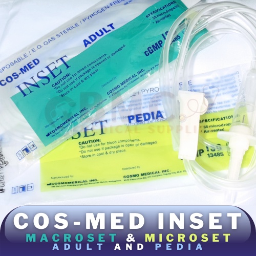 Cosmed Macroset & Microset (INSET) - (Adult & Pedia) Disposable (PIECE ...