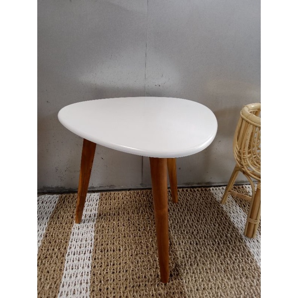 Minimalist Table/Cute Table/Cute Table/ Terrace Table Dia 50cm Teak ...