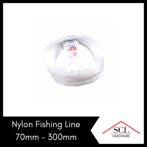 Shark Nylon Monoline / Nylon Fishing Line / Tamsi 37 meters (70mm,80mm ...