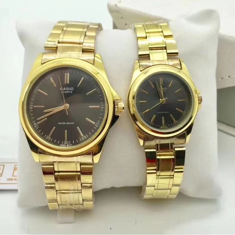 Metal Gold / Silver Men and Women Stainless RELO Couple Watch CC ...