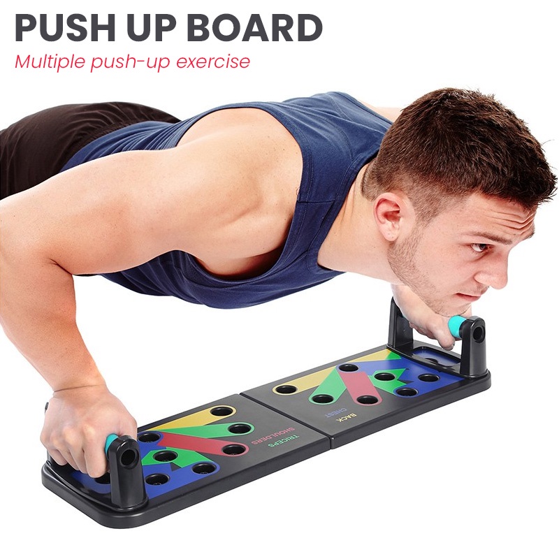 Push Up Training System Color-Coded Collapsible Push-up Bracket ...
