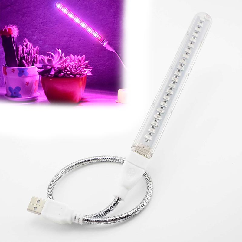 21 Led Grow Light USB Portable Plant Growing Light Red Blue DC 5V Full ...